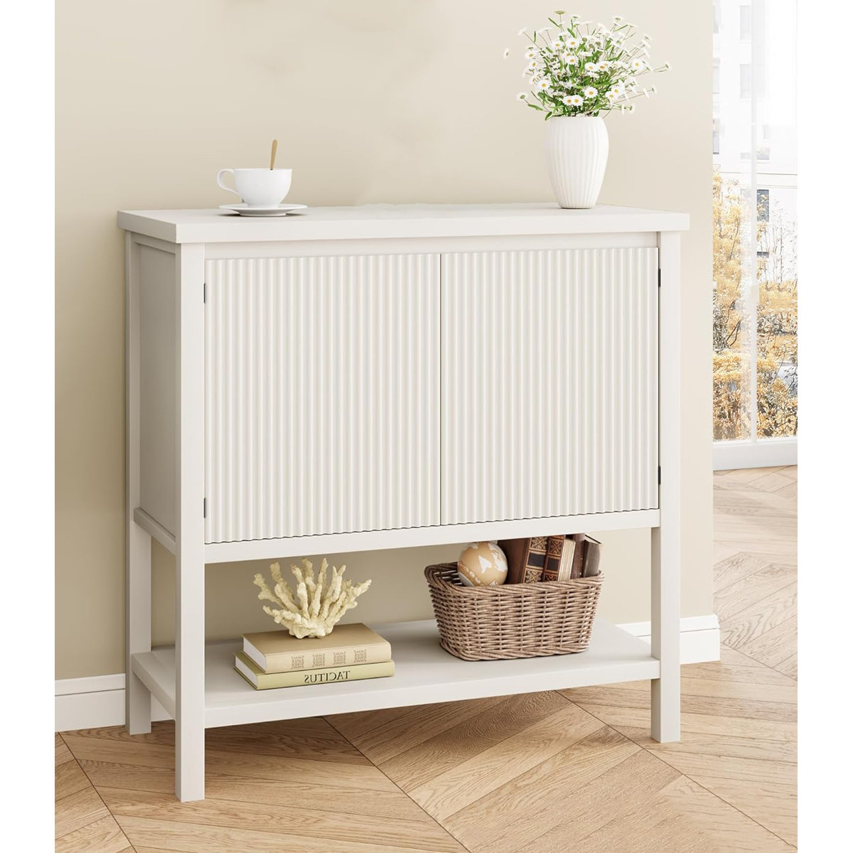 Ebern Designs Coffee Bar Cabinet, Kitchen Storage Cabinet, Farmhouse Buffet Sideboard | Wayfair